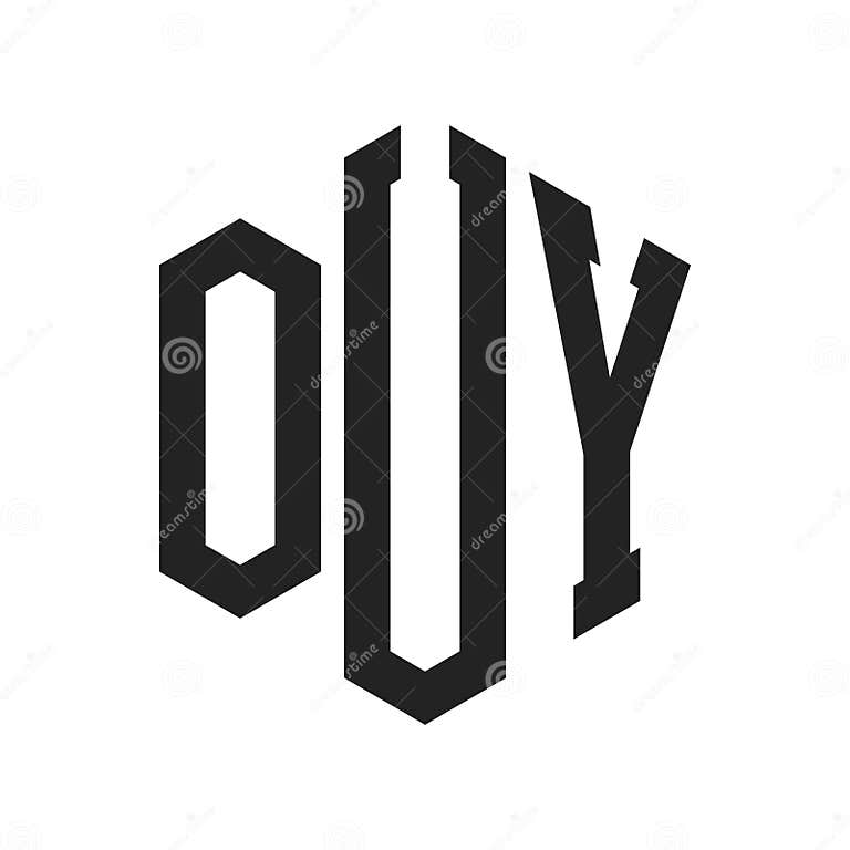 OUY Logo Design. Initial Letter OUY Monogram Logo Using Hexagon Shape ...