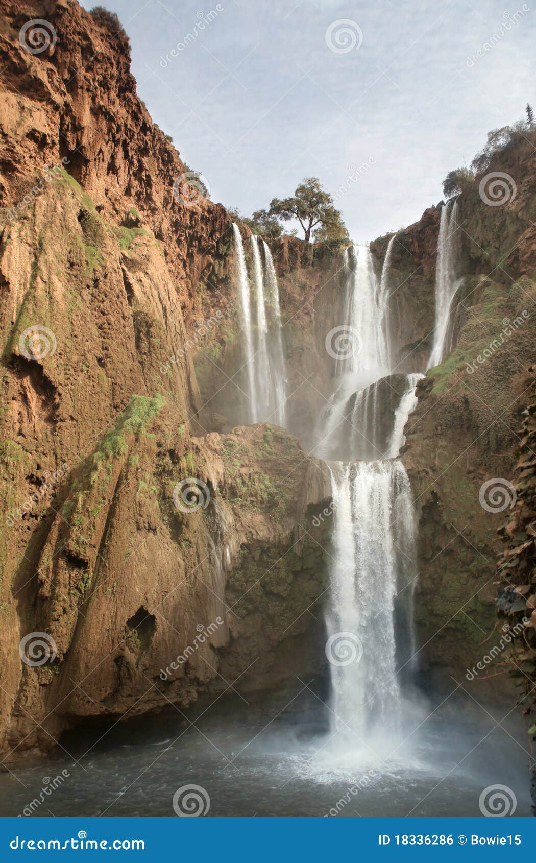 Ouzoud Falls stock photo. Image of cascade, river, garden - 18336286