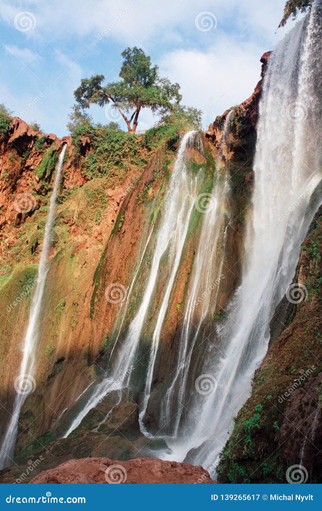 Morocco, Ouzoud Falls stock image. Image of foliage - 139265617