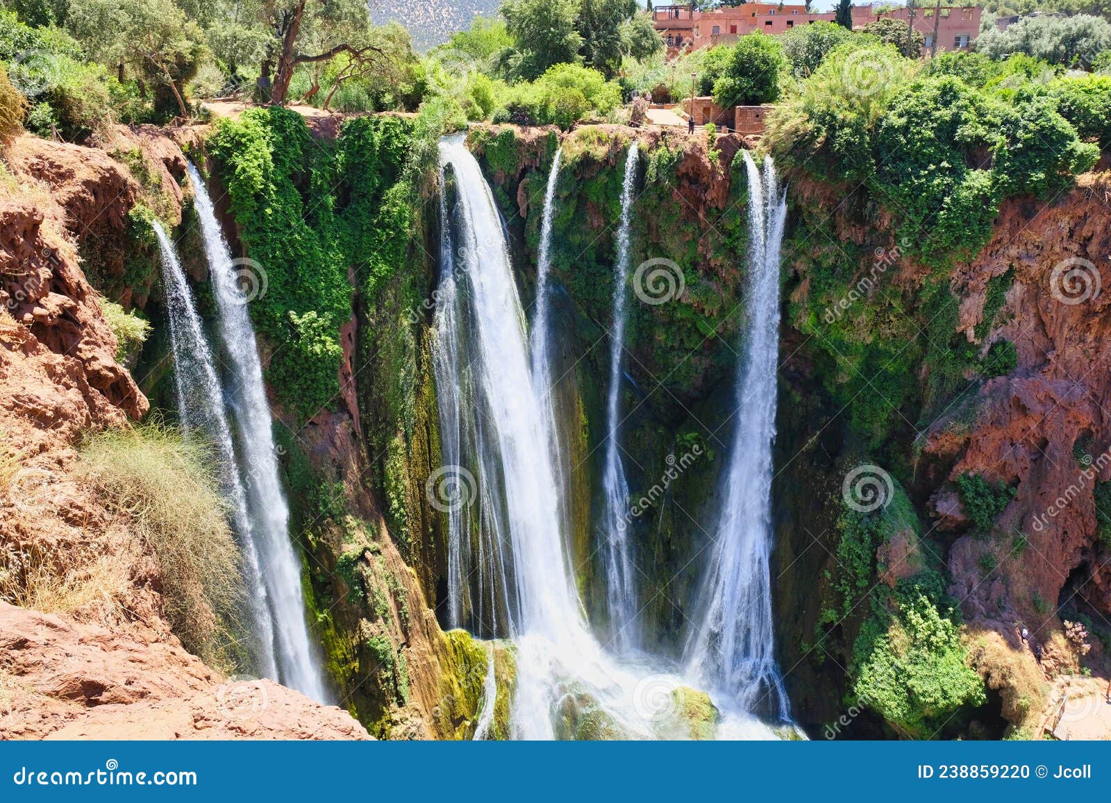 Ouzoud Waterfalls in Morocco Stock Photo - Image of gorge, mountains ...