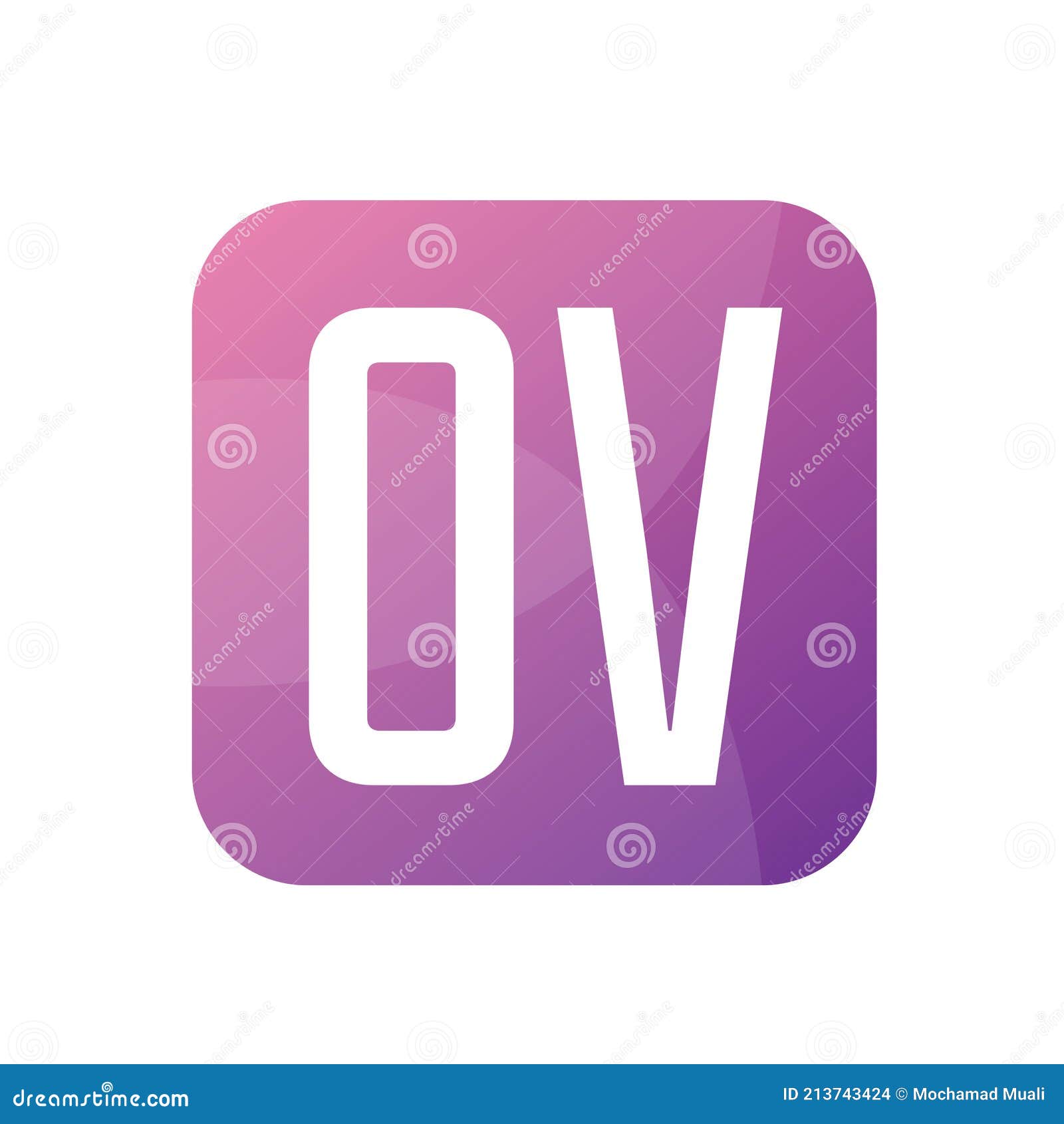OV Letter Logo Design with Simple Style Stock Vector - Illustration of ...
