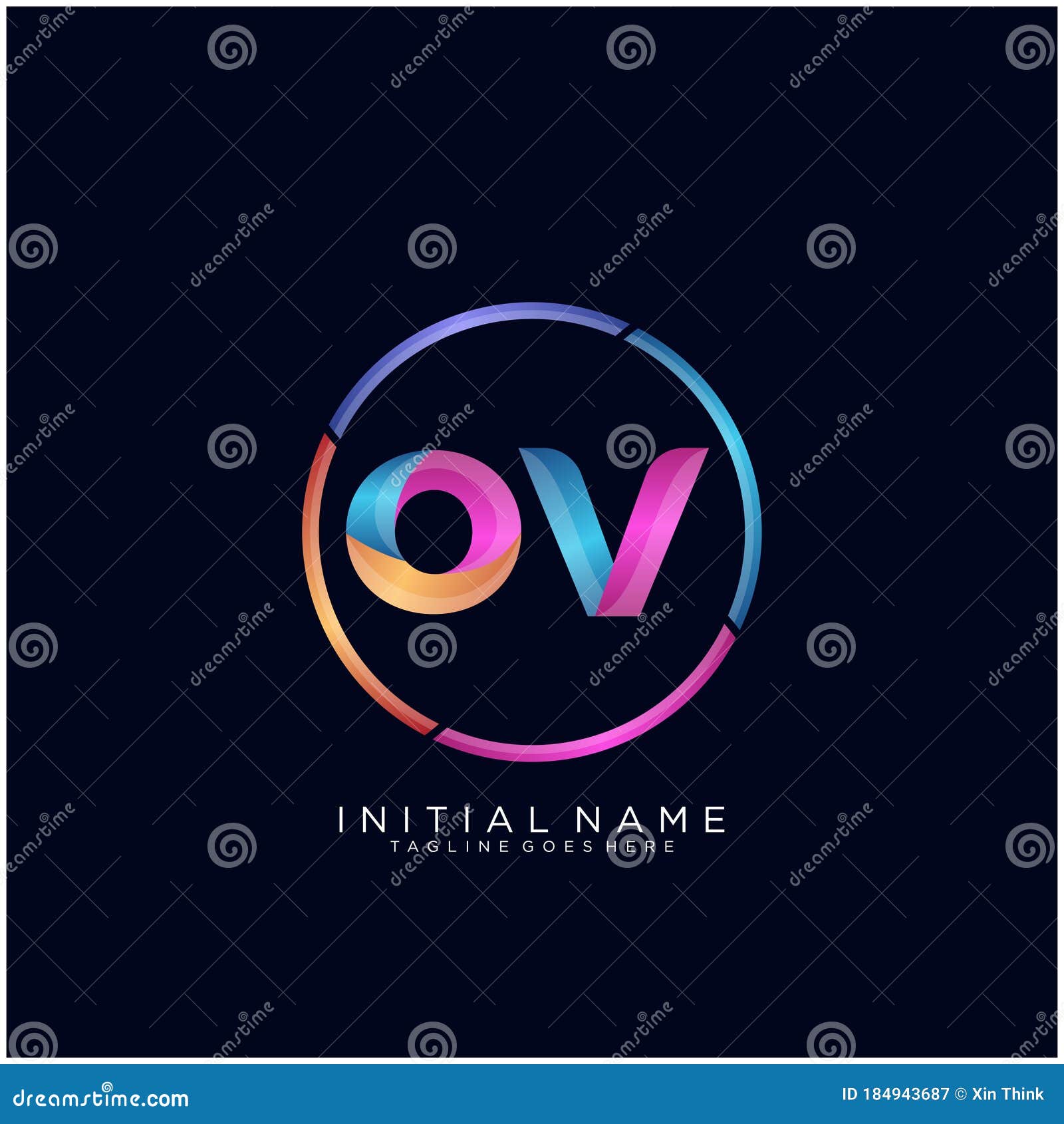 OV Letter Logo Icon Design Template Elements Stock Vector ...