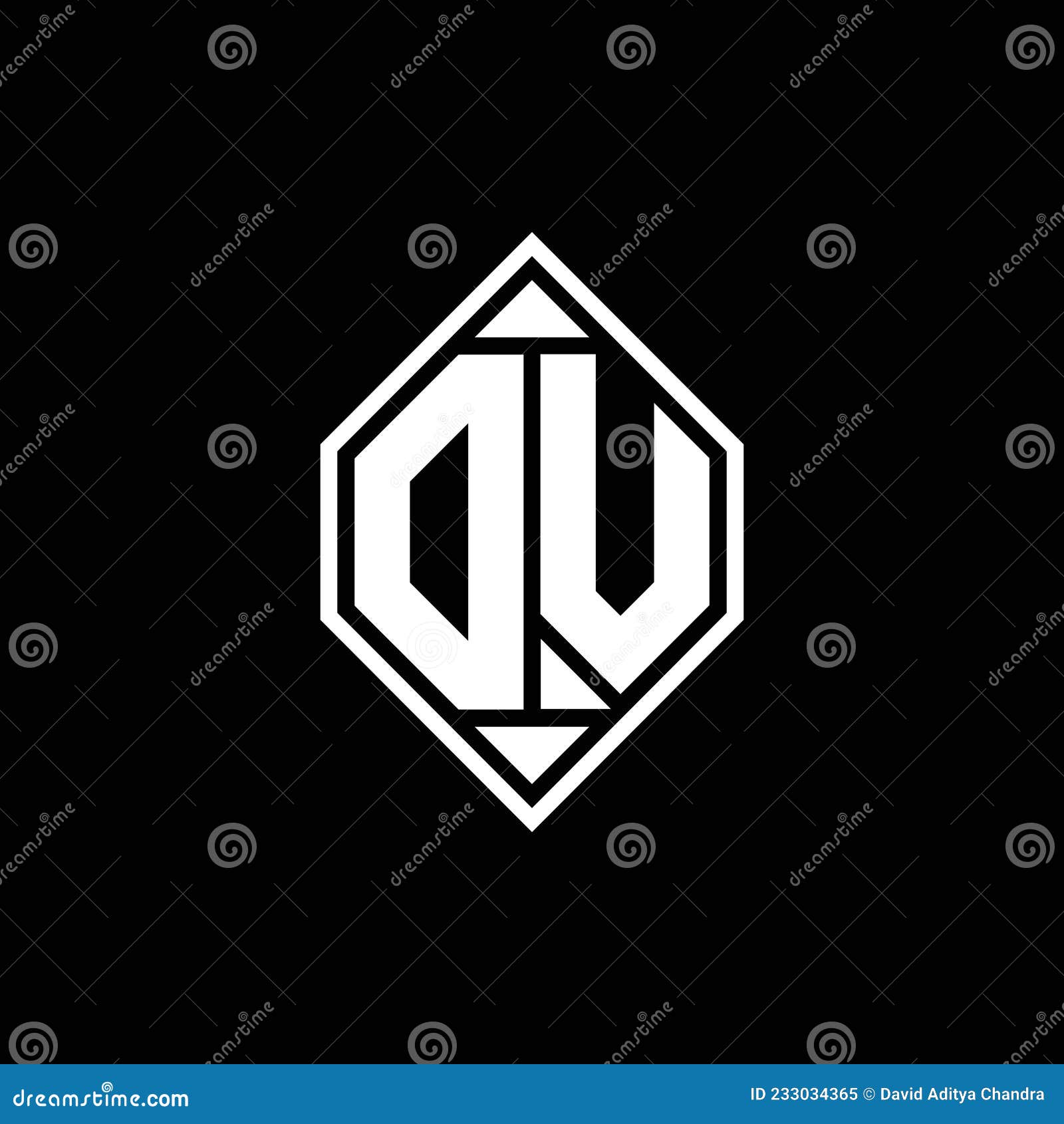 OV Logo Monogram Geometric Shield Shape Style Stock Vector ...