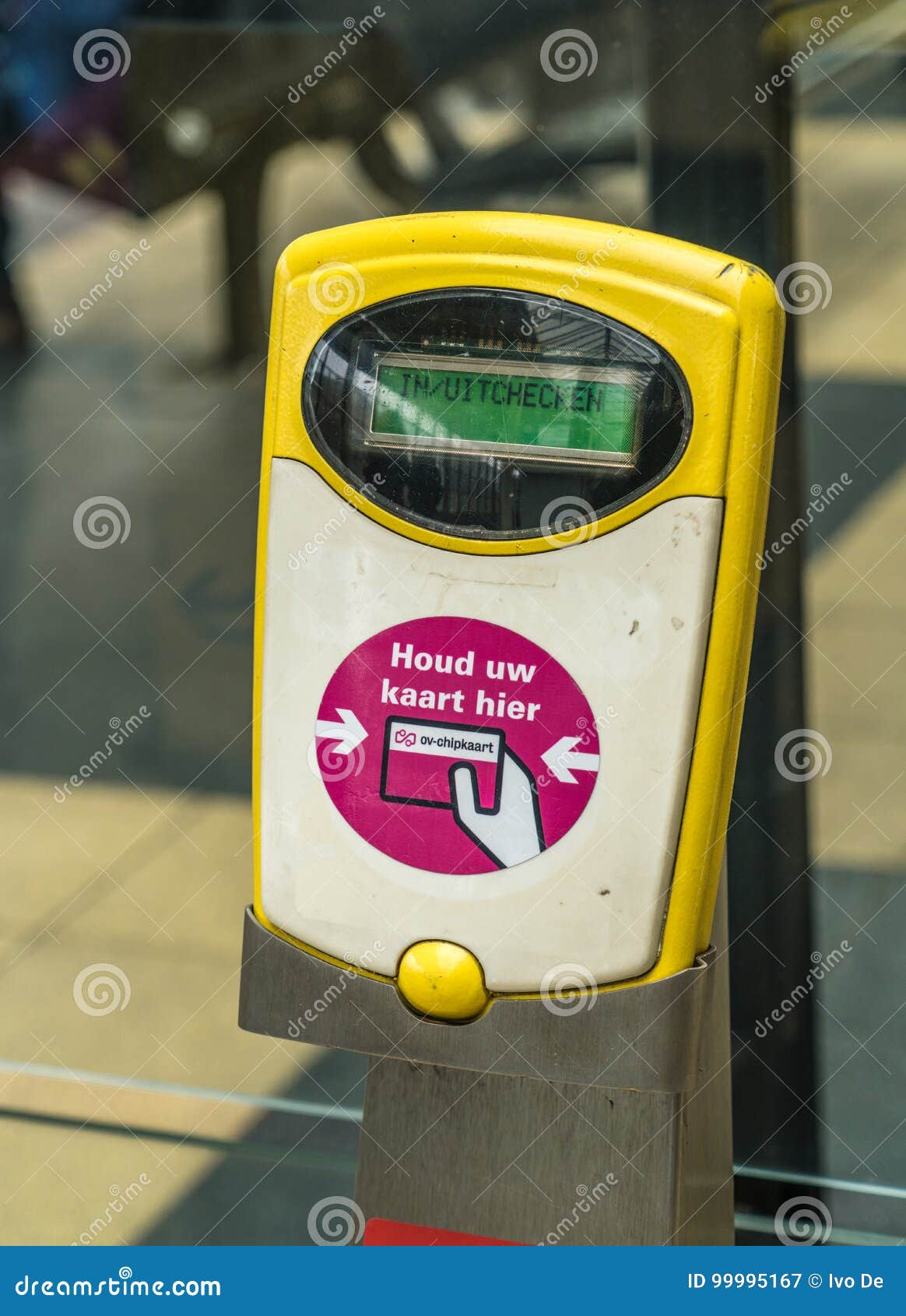 OV Chipcard pole editorial photography. Image of railway - 99995167