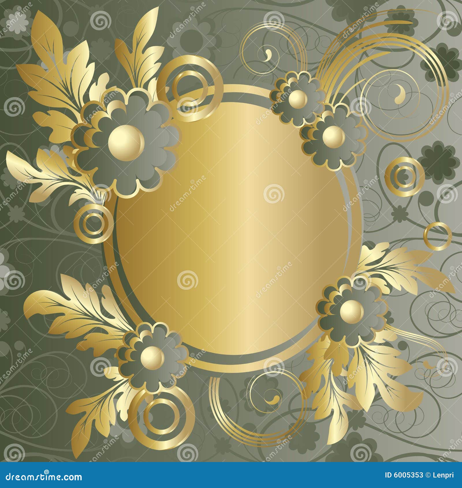 Ovaal kader vector illustratie. Illustration of bloem - 6005353