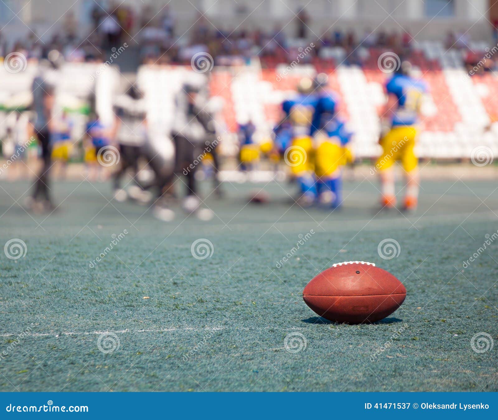 Oval Ball is on the Playing Stock Image - Image of line, action: 41471537