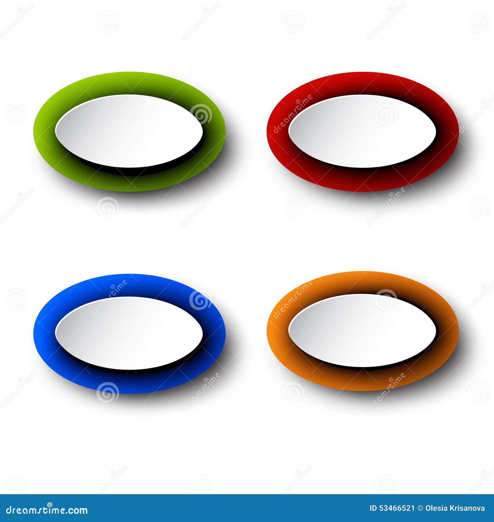 Oval banners stock vector. Illustration of banners, progress - 53466521