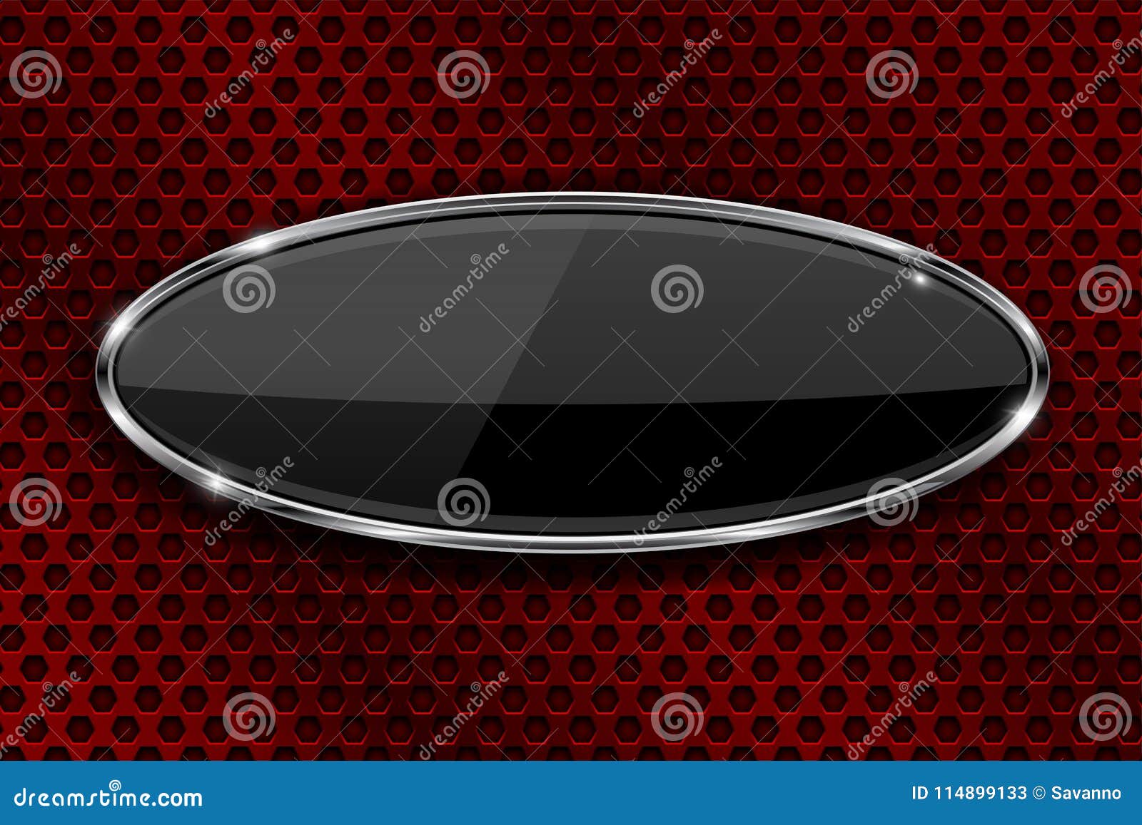 Red Oval Black Background