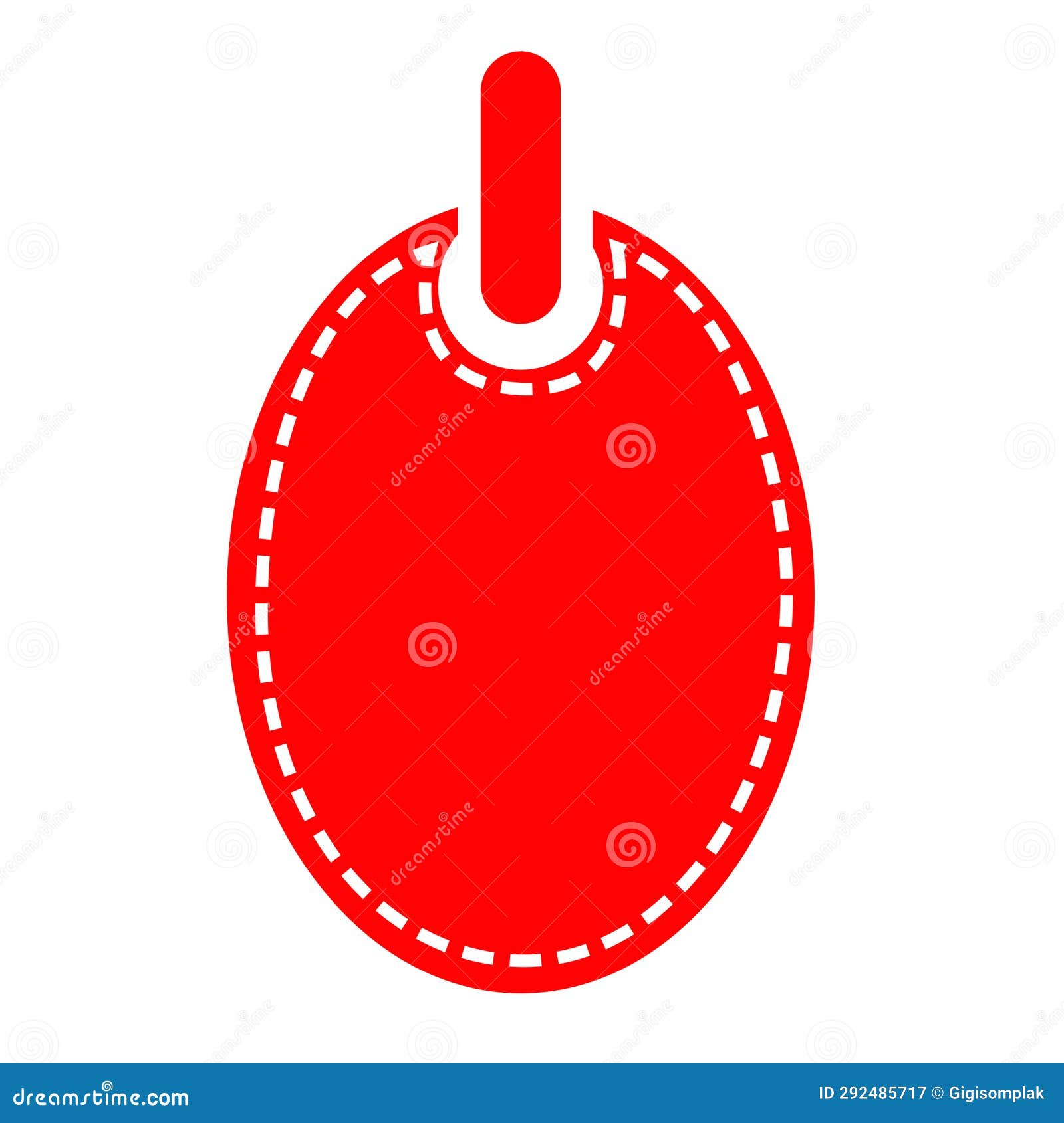 Oval Blank Tag with, Simple Vector Illustration Stock Vector ...