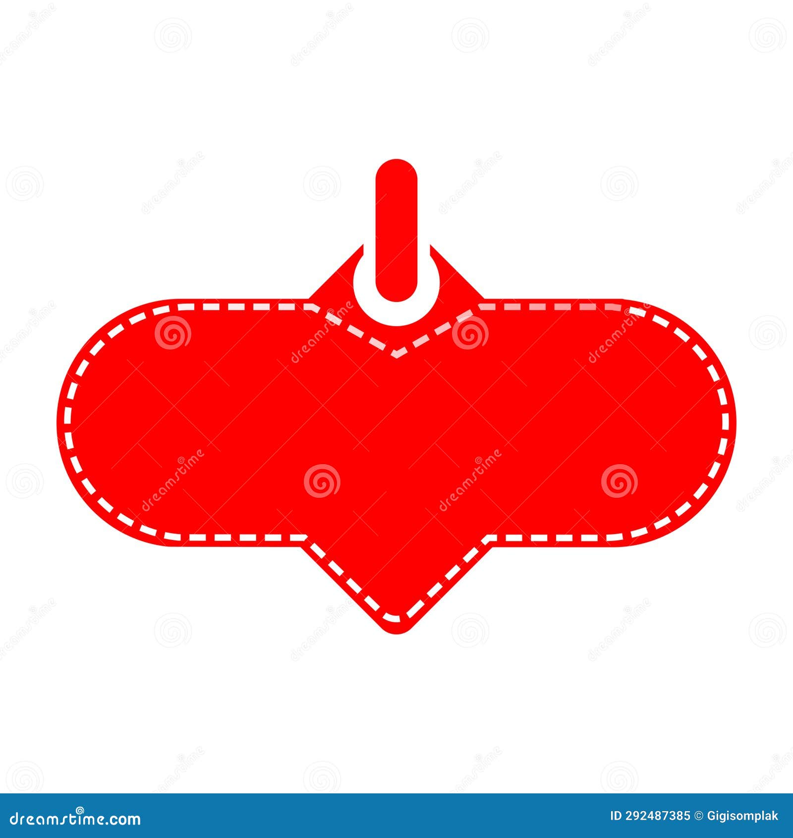 Oval Blank Tag with, Simple Vector Illustration Stock Illustration ...
