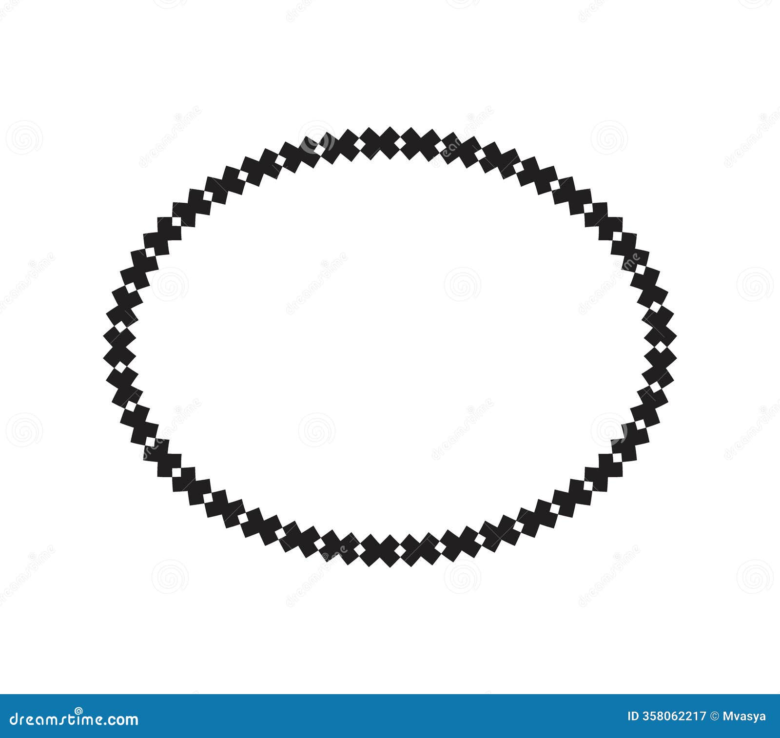 Oval Border Basic Shapes Monogram Frame Stock Vector - Illustration of ...