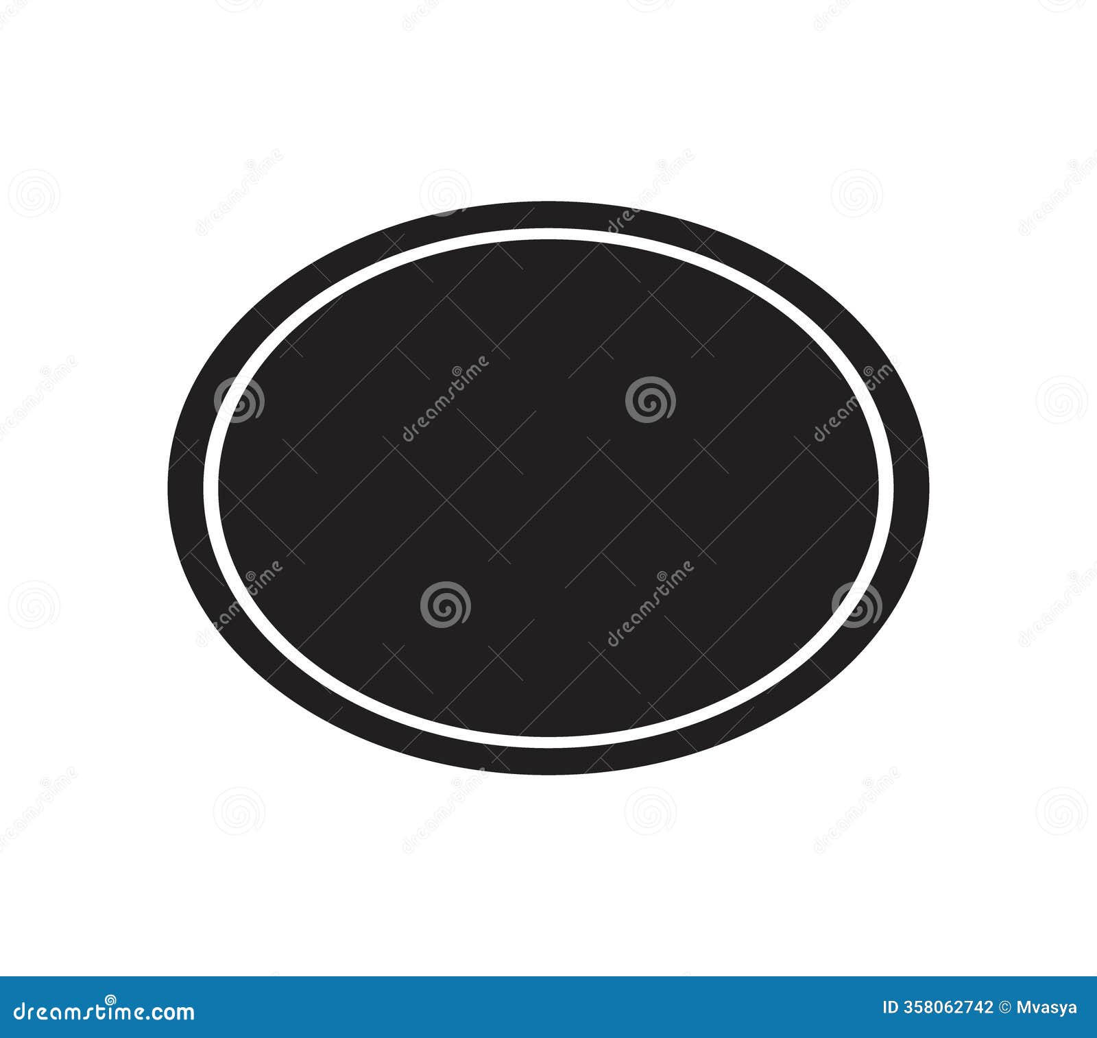 Oval Border Basic Shapes Monogram Frame Stock Vector - Illustration of ...