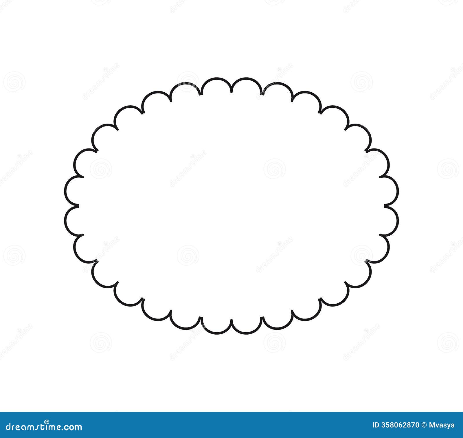 Oval Border Basic Shapes Monogram Frame Stock Vector - Illustration of ...