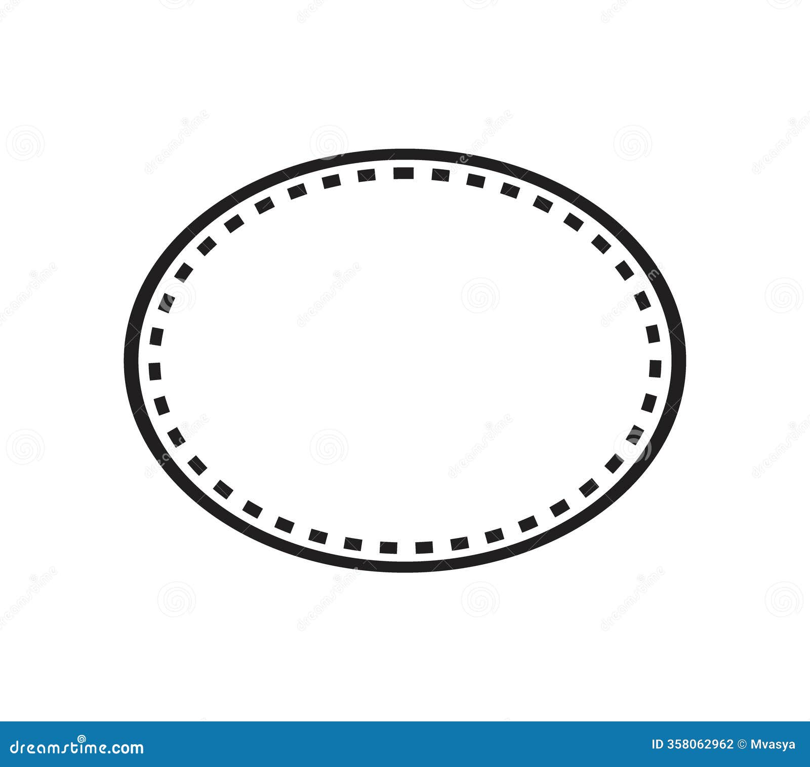 Oval Border Basic Shapes Monogram Frame Stock Vector - Illustration of ...