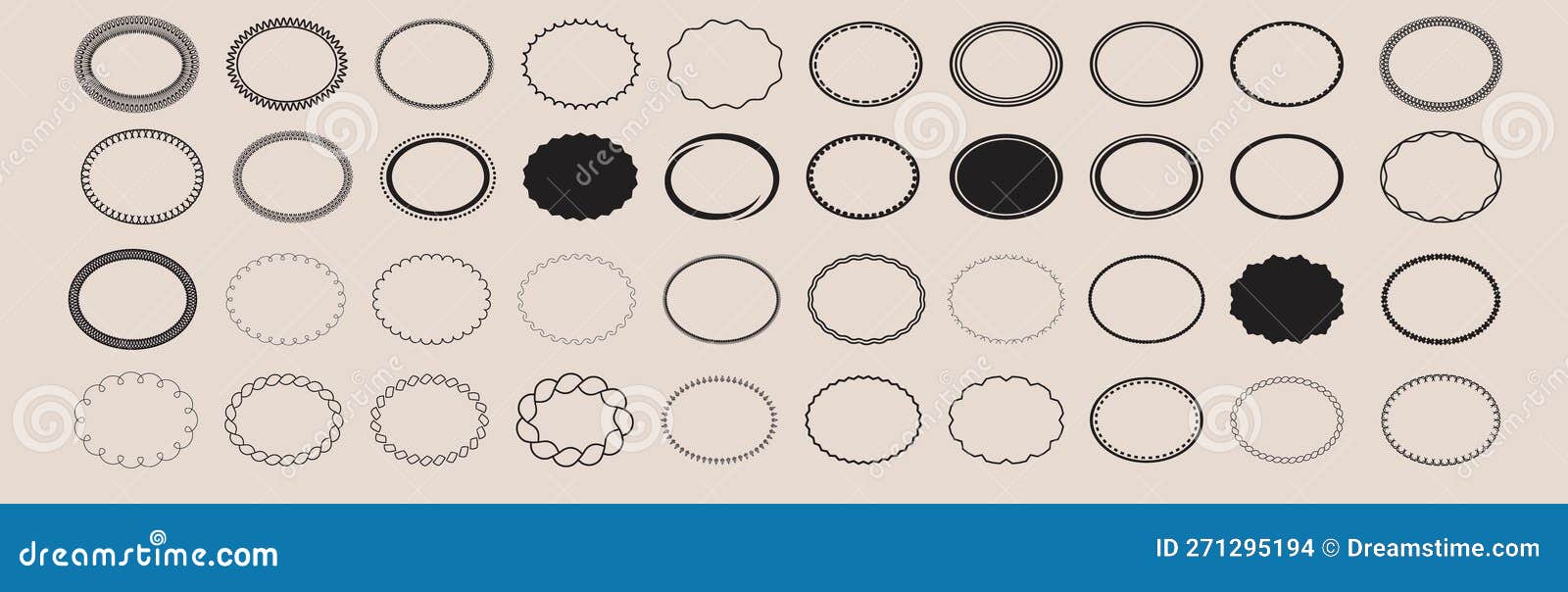 Oval Border. Basic Shapes Oval Monogram Frame. Basic Shapes. Oval Logo ...