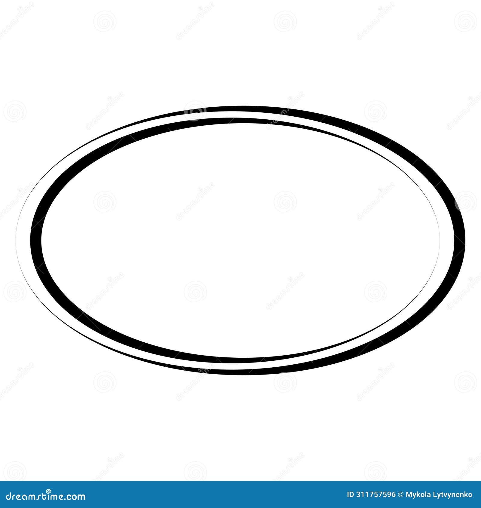 Oval Border Circular Banner Frames Hand Drawn Oval Marker Stock Vector ...