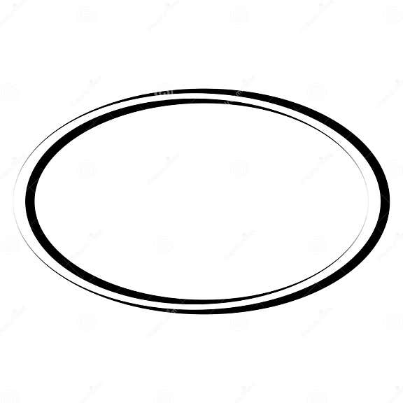 Oval Border Circular Banner Frames Hand Drawn Oval Marker Stock Vector ...