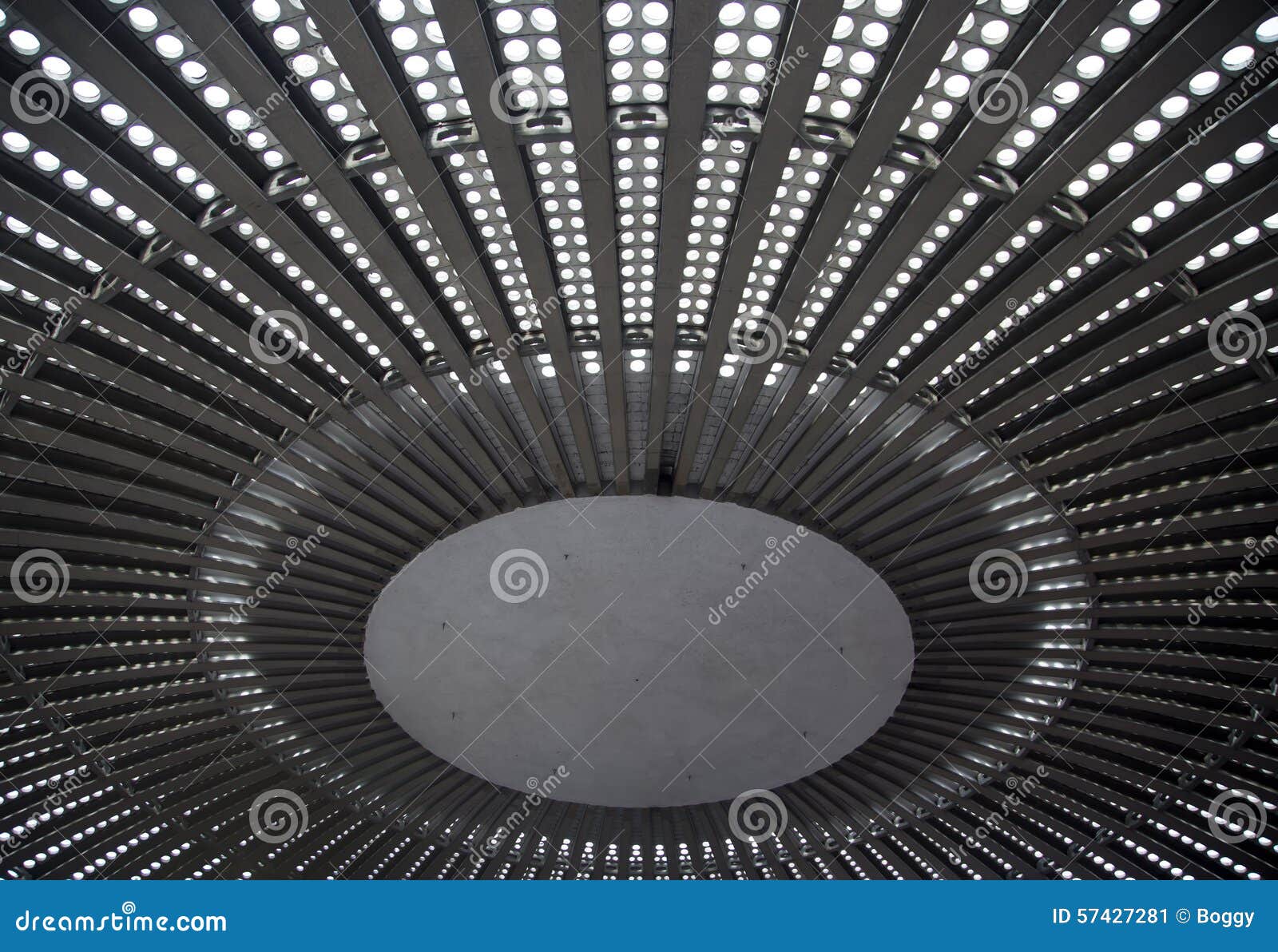 Oval ceilings stock image. Image of steel, indoor, texture - 57427281