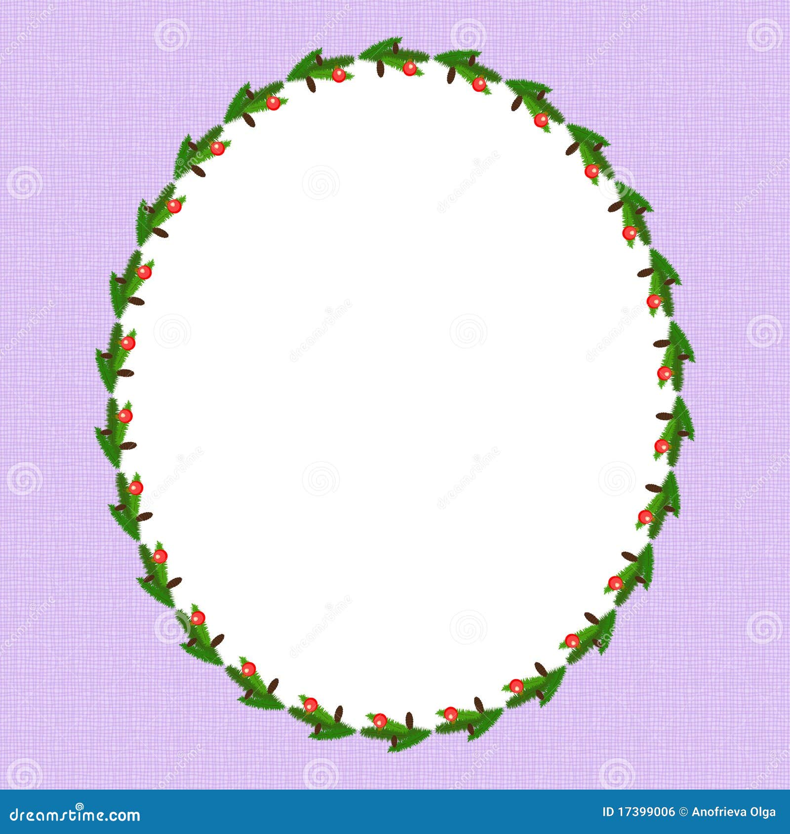 Oval christmas frame stock illustration. Illustration of christmas ...