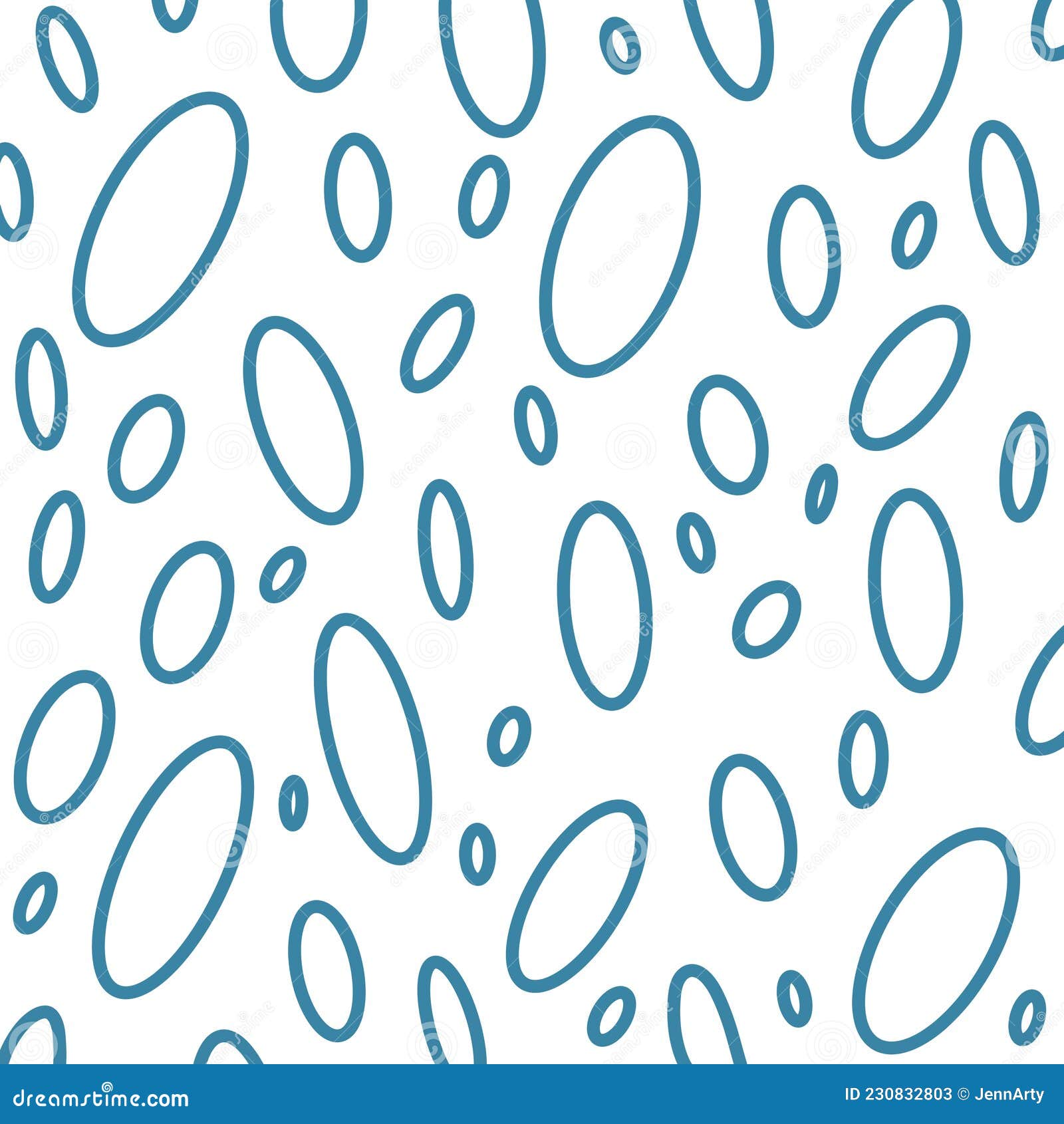 Oval Circles Pattern in Blue Colors Stock Illustration - Illustration ...