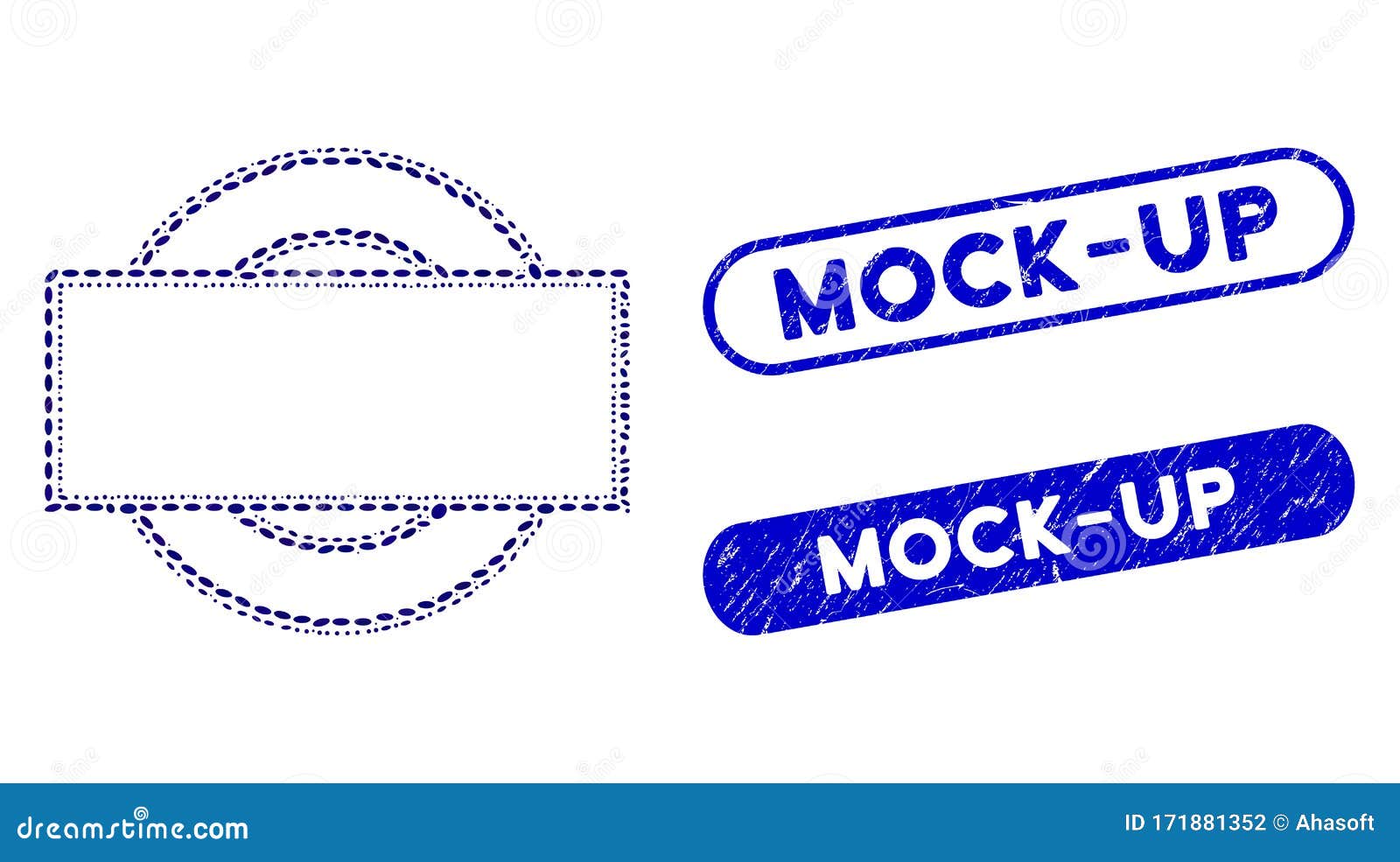 Oval Collage Double Round and Rectangle Frame with Textured Mock-Up ...