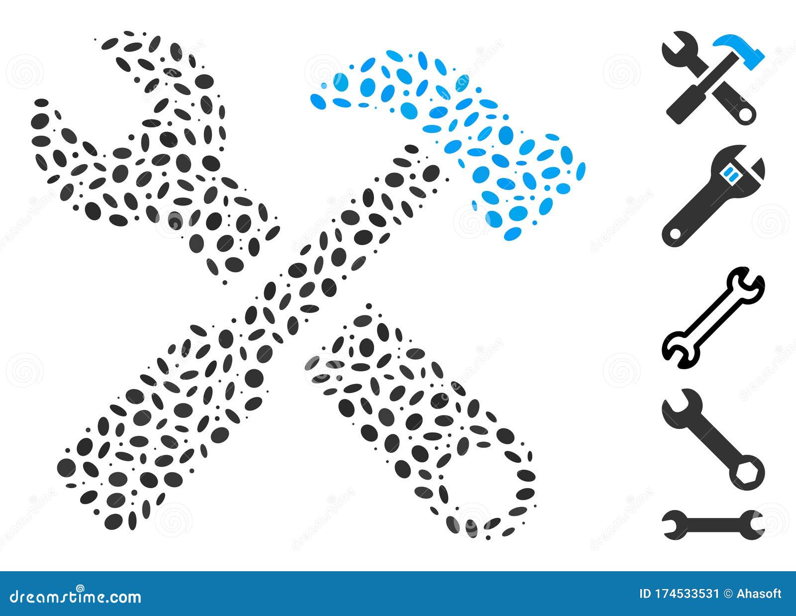 Oval Collage Hammer and Wrench Stock Illustration - Illustration of ... Oval Collage Hammer and Wrench Stock Illustration - Illustration of ...
