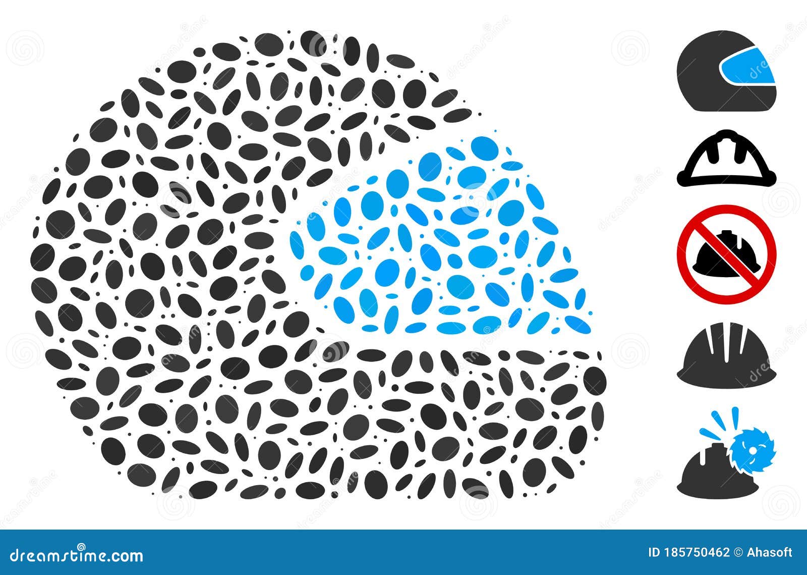 Oval Collage Motorcycle Helmet Stock Illustration - Illustration of ...