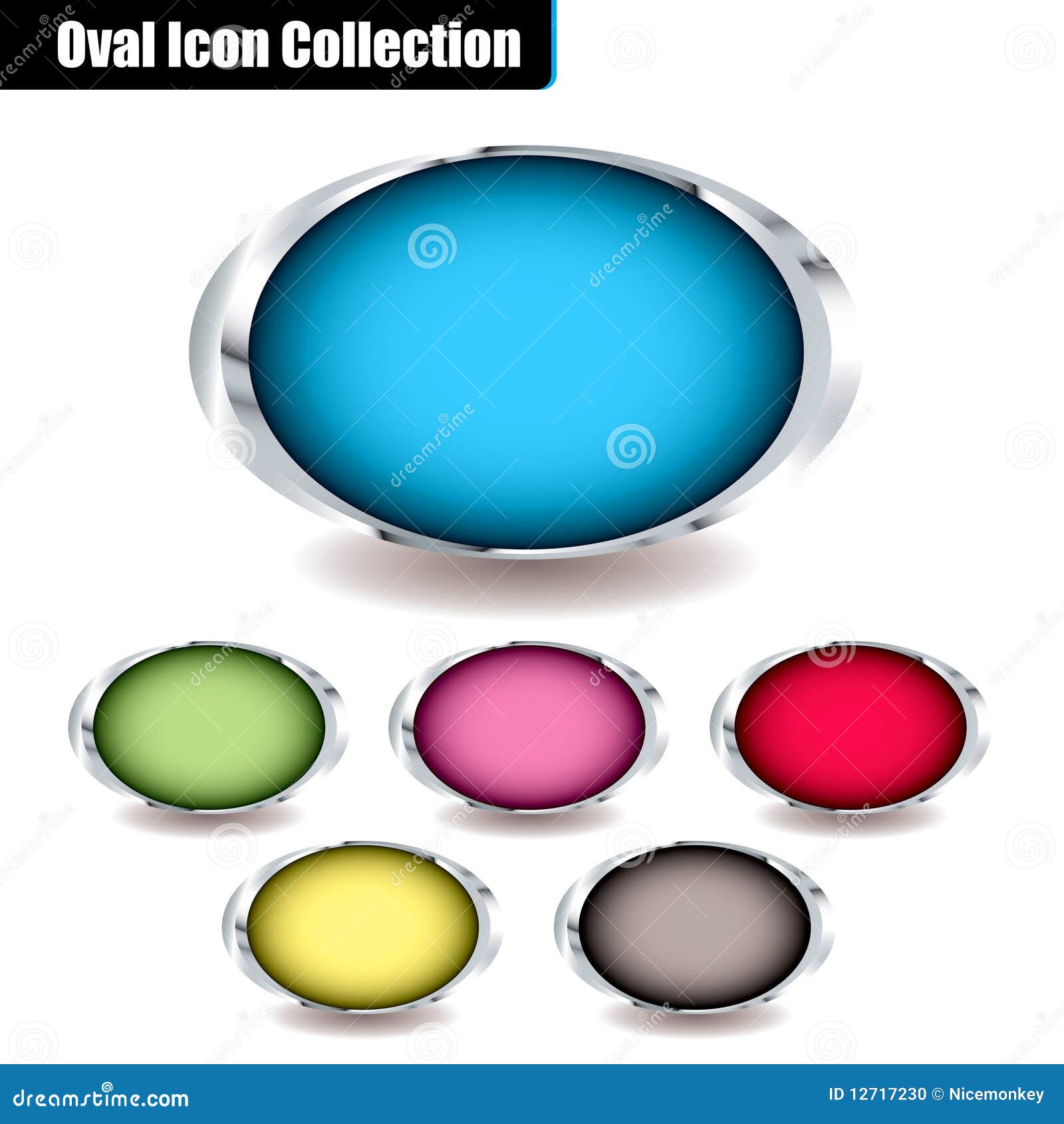 Oval collection stock vector. Illustration of glass, graphic - 12717230