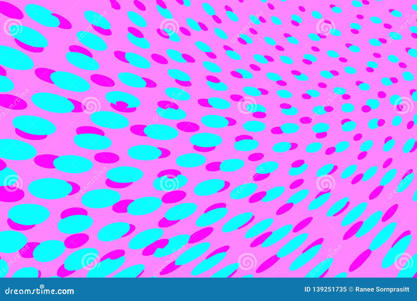 Oval Colorful Graphic on Pink Background Stock Illustration ...