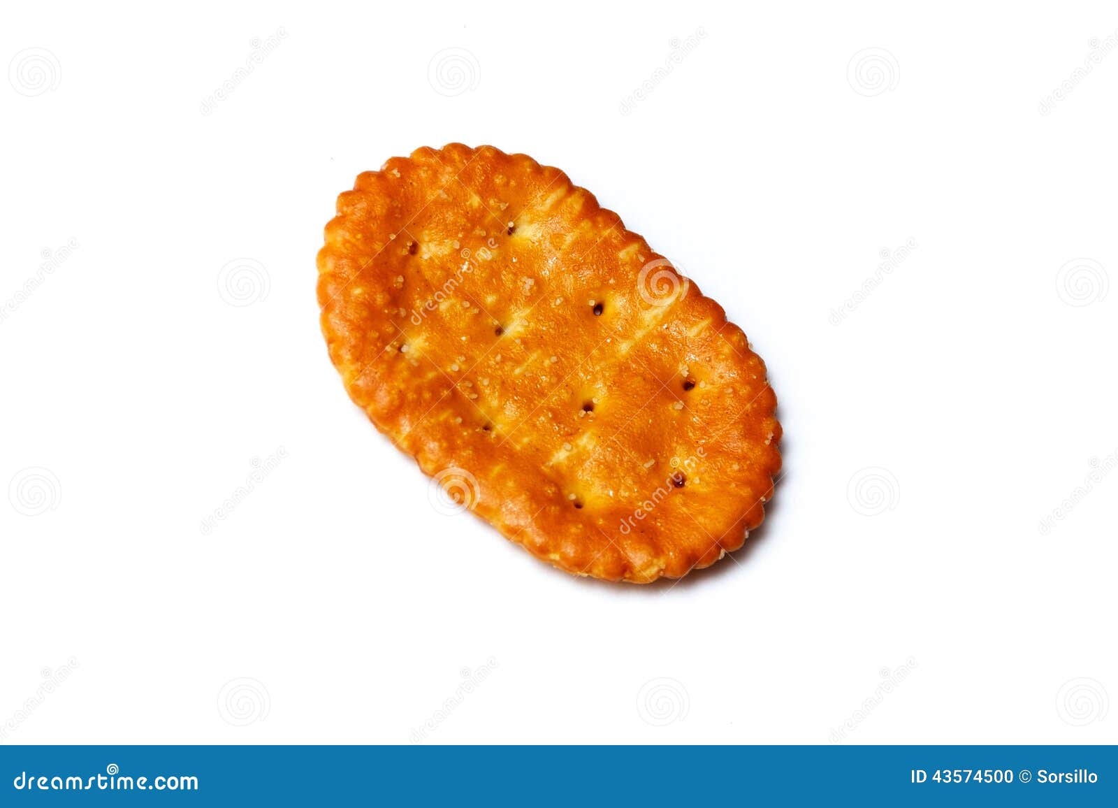 Oval cracker over white stock photo. Image of snack, salty - 43574500
