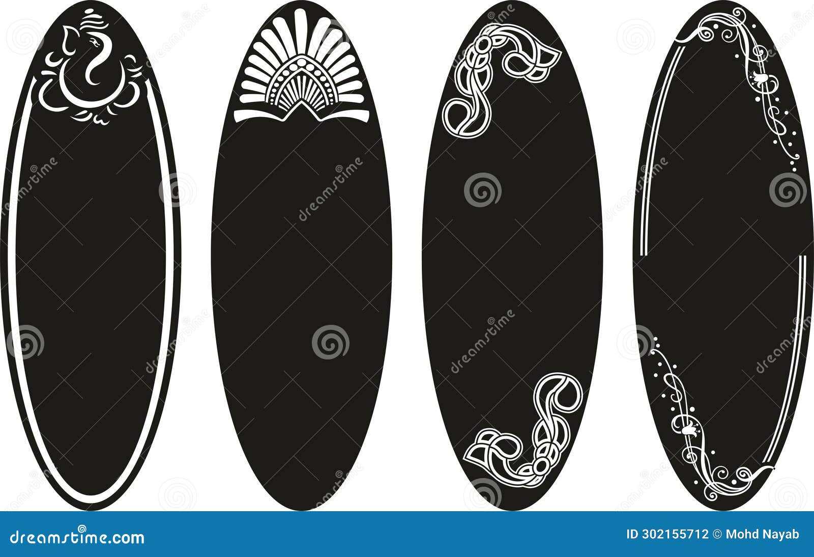 Oval Design Vector Image.sandblast.abstraction for the Mirror Glass ...