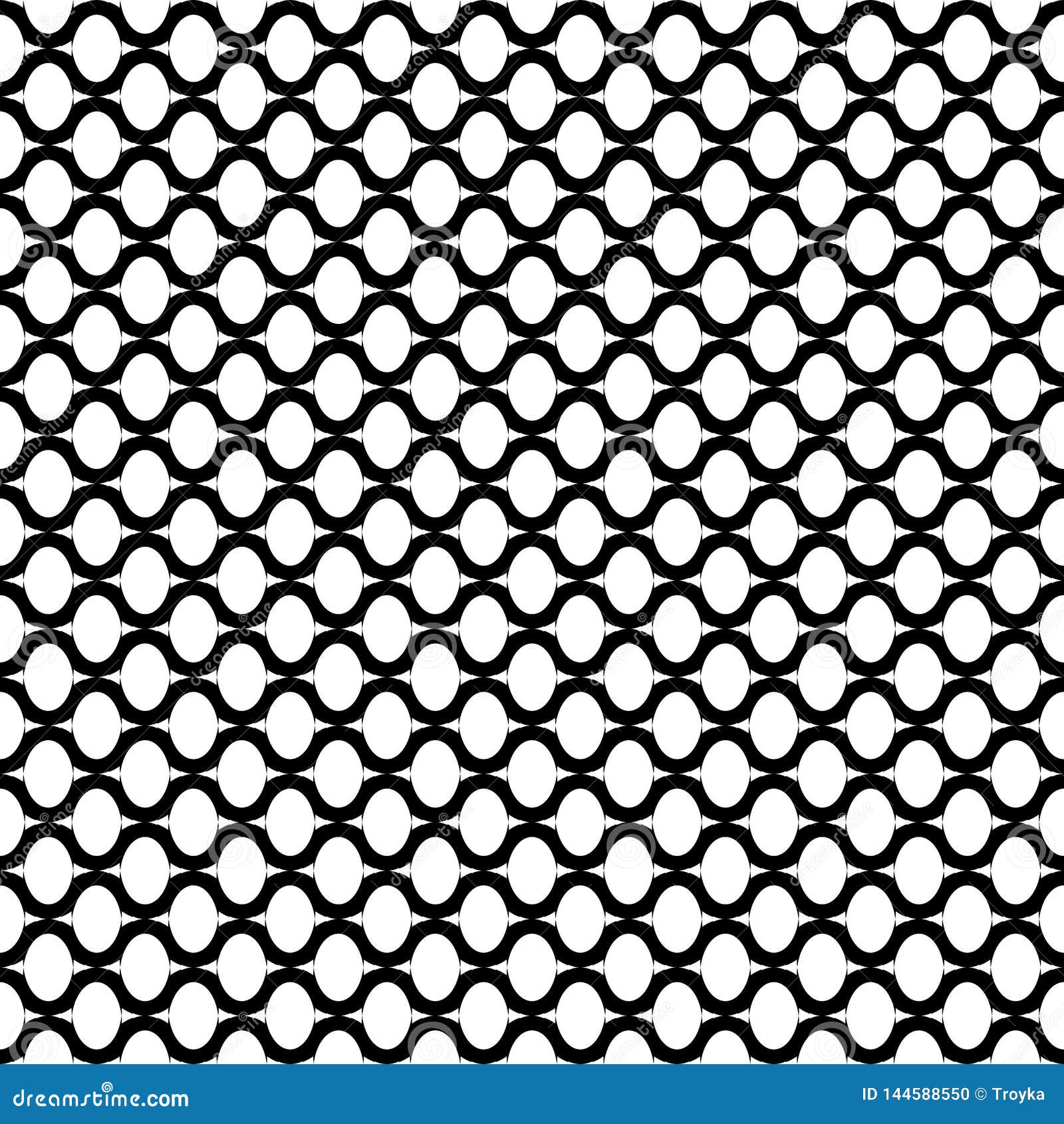 Oval Elements and Wavy Lines Grid Pattern. Seamless Texture Stock ...