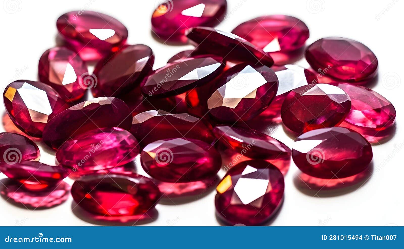 The Oval Fancy Cut Ruby. AI-generated. Stock Illustration ...