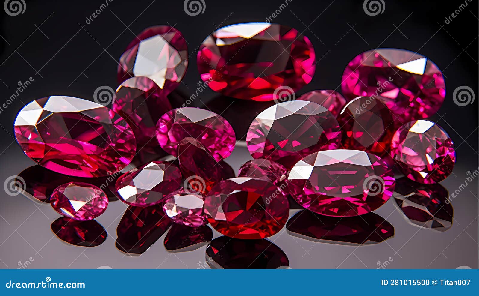 The Oval Fancy Cut Ruby. AI-generated. Stock Illustration ...