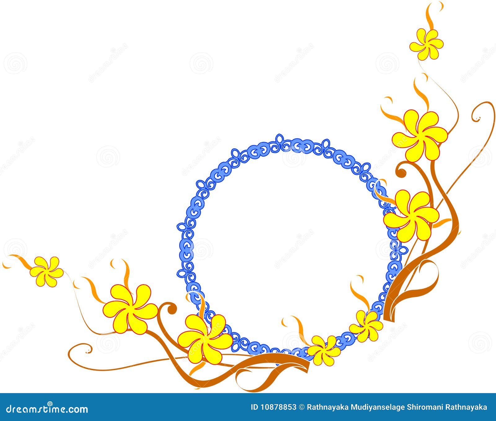 Oval frame stock illustration. Illustration of season - 10878853