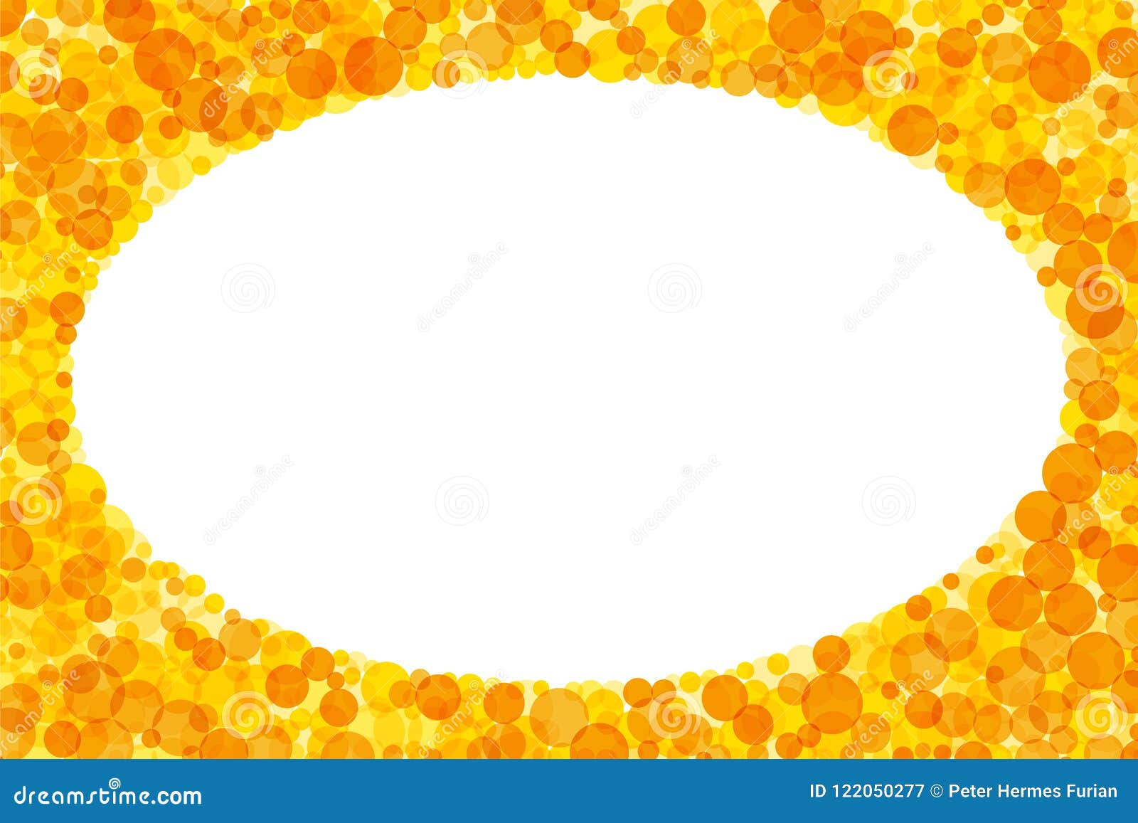 Oval Frame and Background Made of Yellow Dots Stock Vector ...