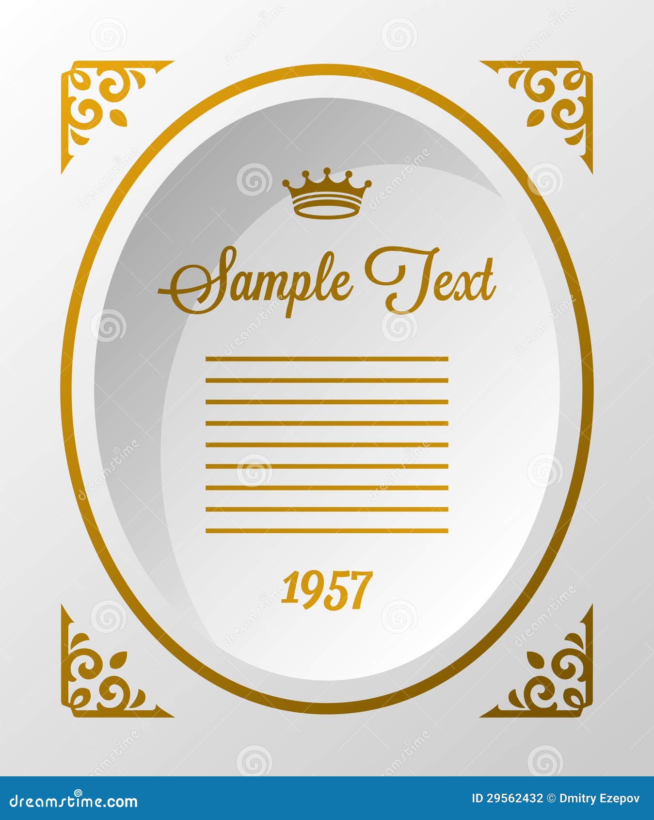 Royal Gold Oval Frame Stock Illustrations – 560 Royal Gold Oval Frame ...