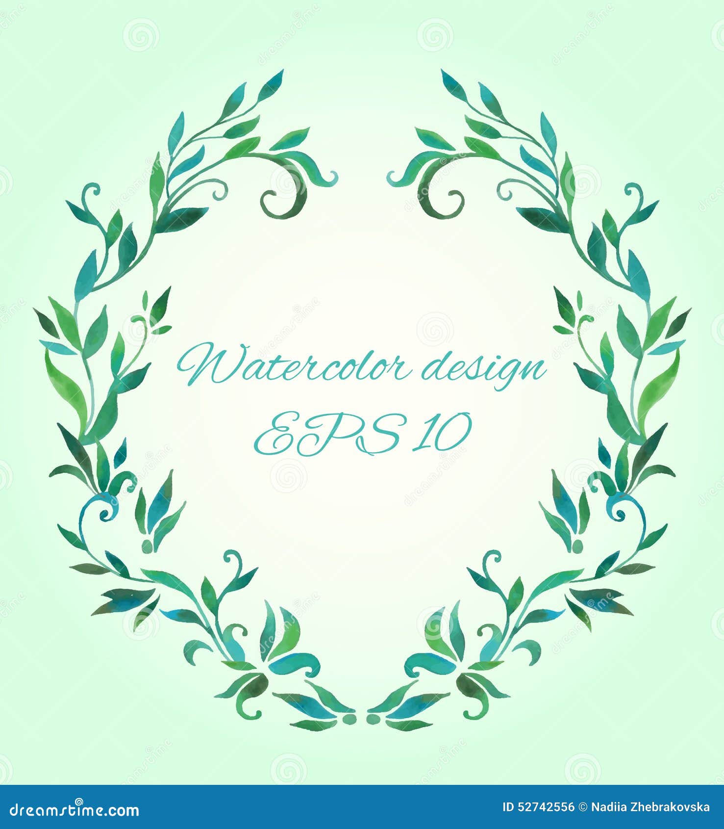 Oval Frame Made of Leaves and Branches Stock Vector - Illustration of ...