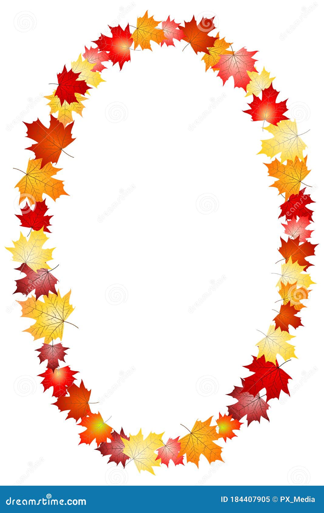 Oval Flame Made with Fall, Autumn Leaves Stock Image - Image of autumn ...