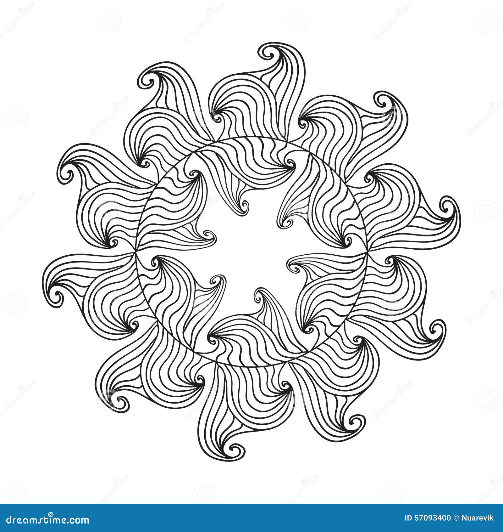 Oval Frame mandala stock illustration. Illustration of oval - 57093400