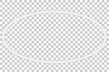 Oval Frame from Rope, at Transparent Effect Background Stock Vector ...
