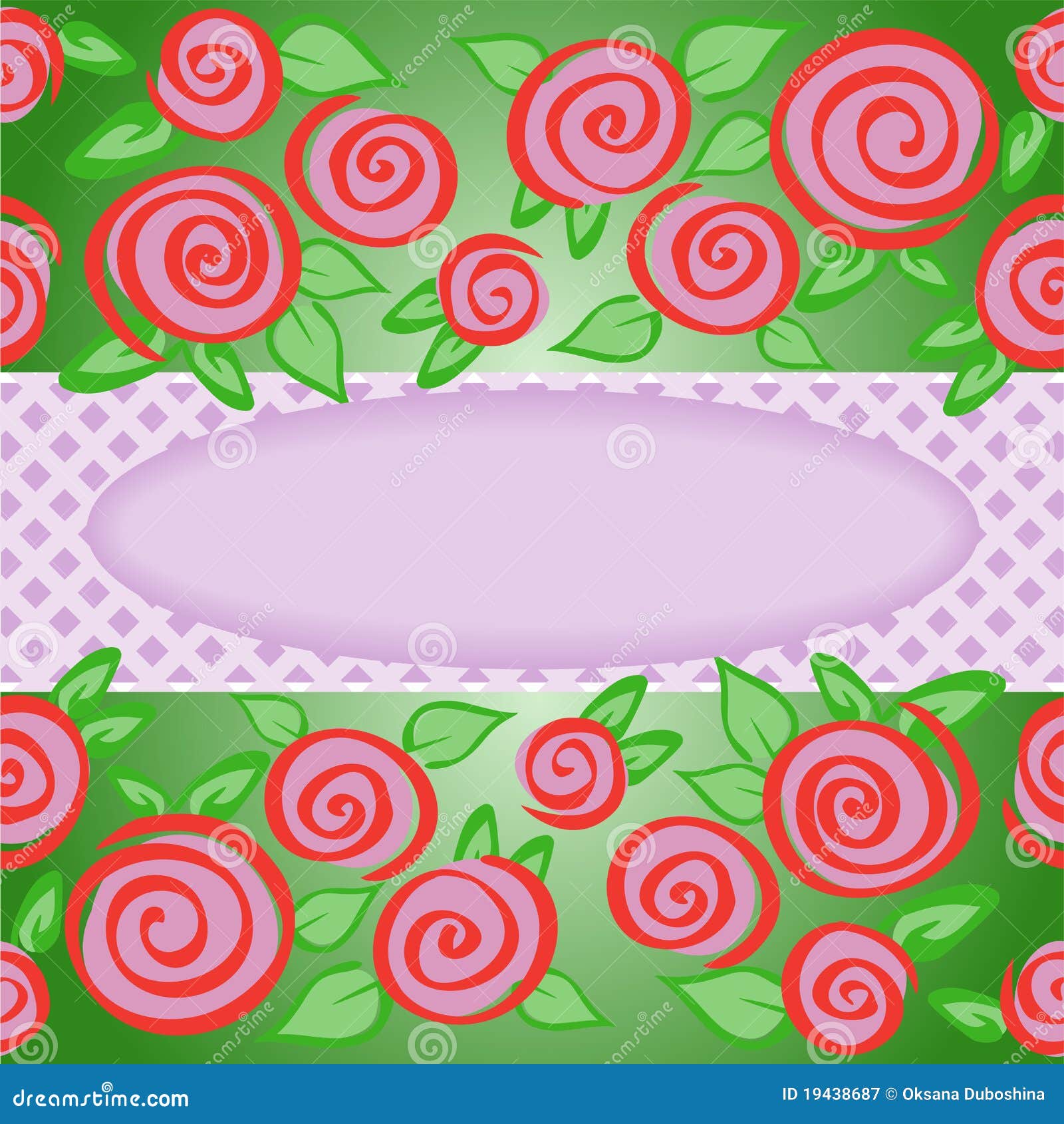 Oval frame with roses stock vector. Illustration of blank - 19438687