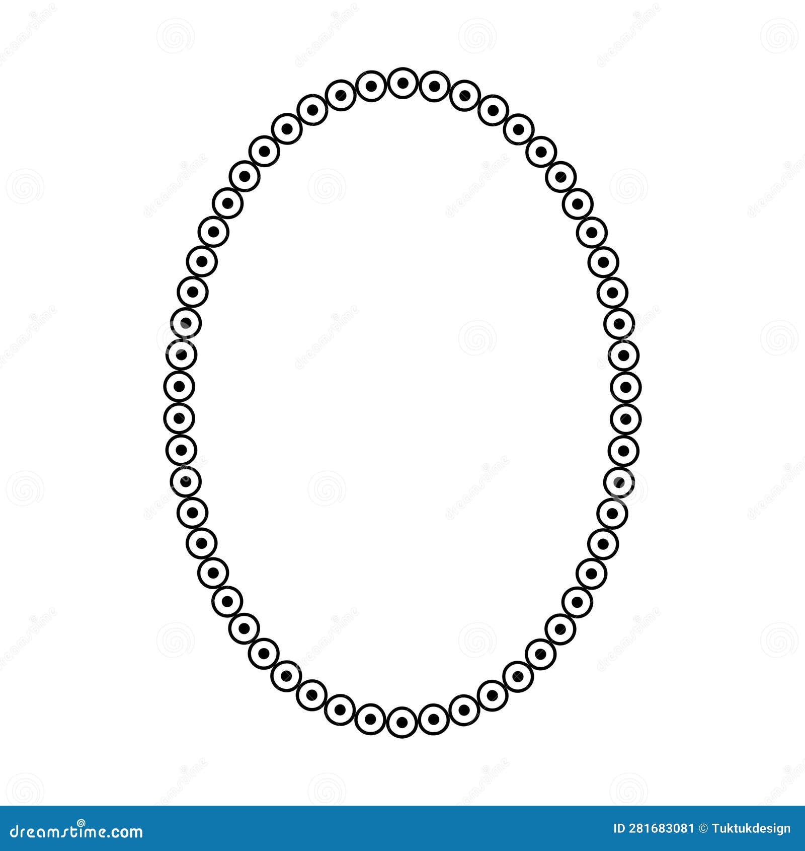 Oval Frame Round Border Design Shape Icon for Decorative Vintage Doodle ...