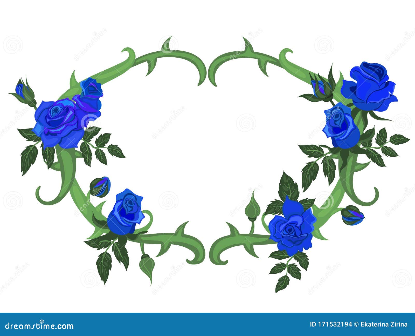 Rose Border With Thorns