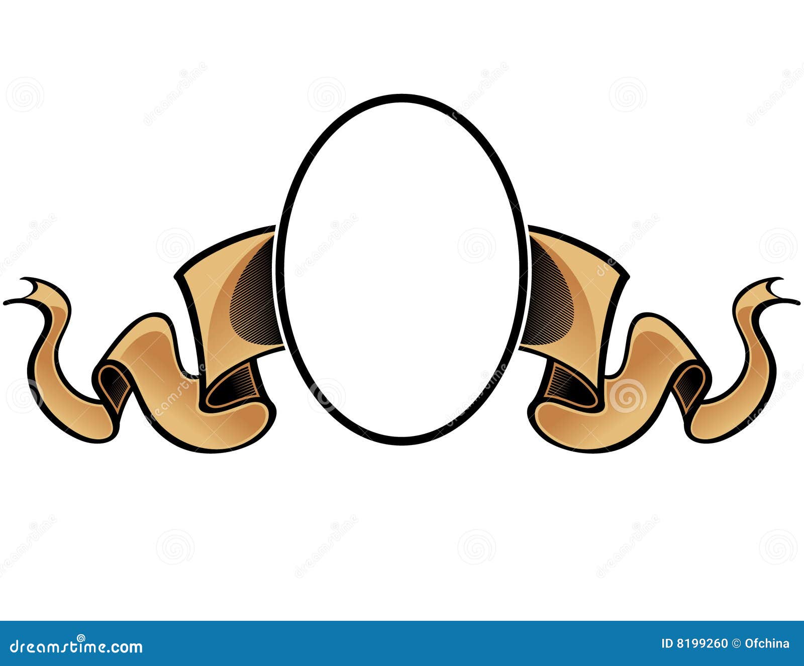 Oval heraldic vignette stock vector. Illustration of celebration - 8199260