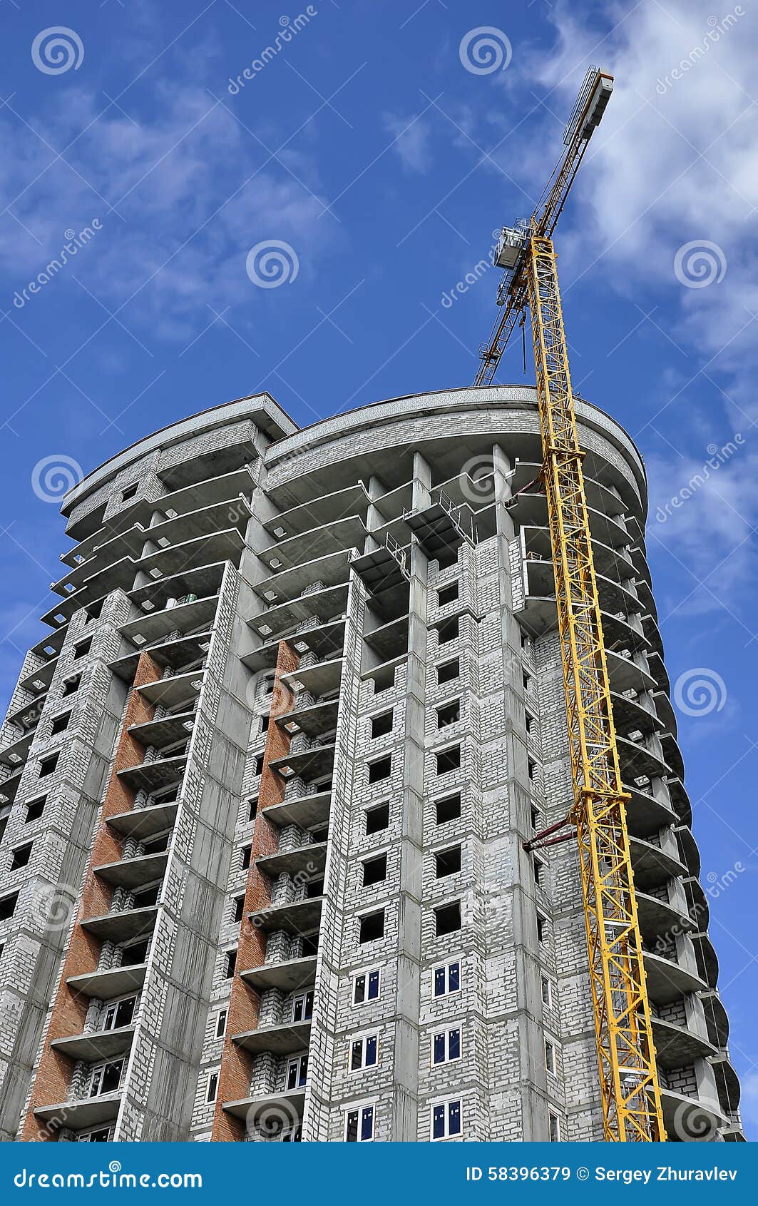 Oval high-rise building stock image. Image of installation - 58396379