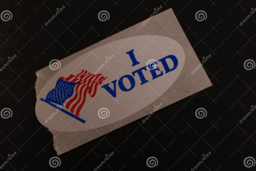 Oval I Voted Sticker Angled Stock Image - Image of president, voting ...