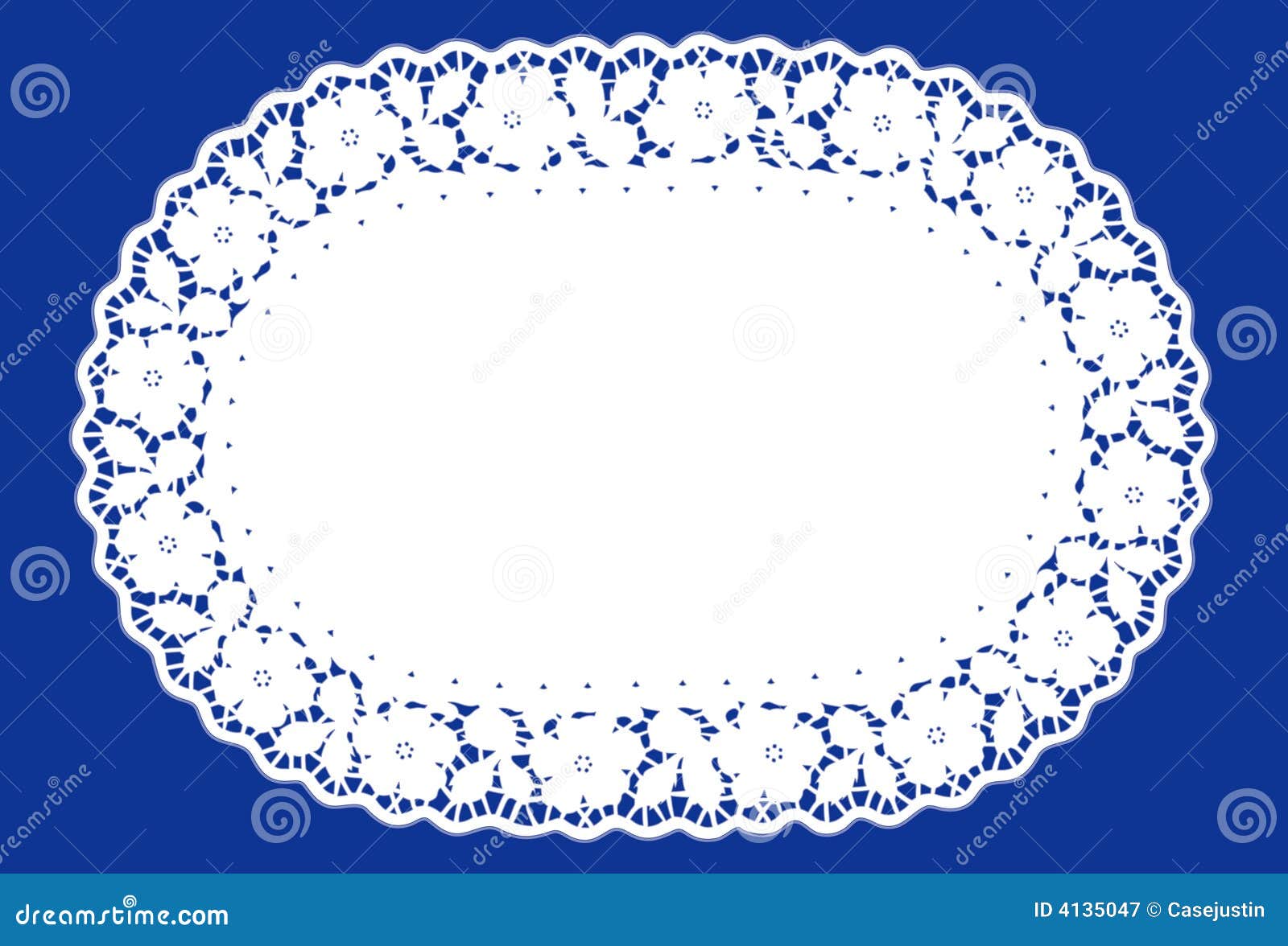 Oval Lace Doily Place Mat stock vector. Illustration of celebration ...