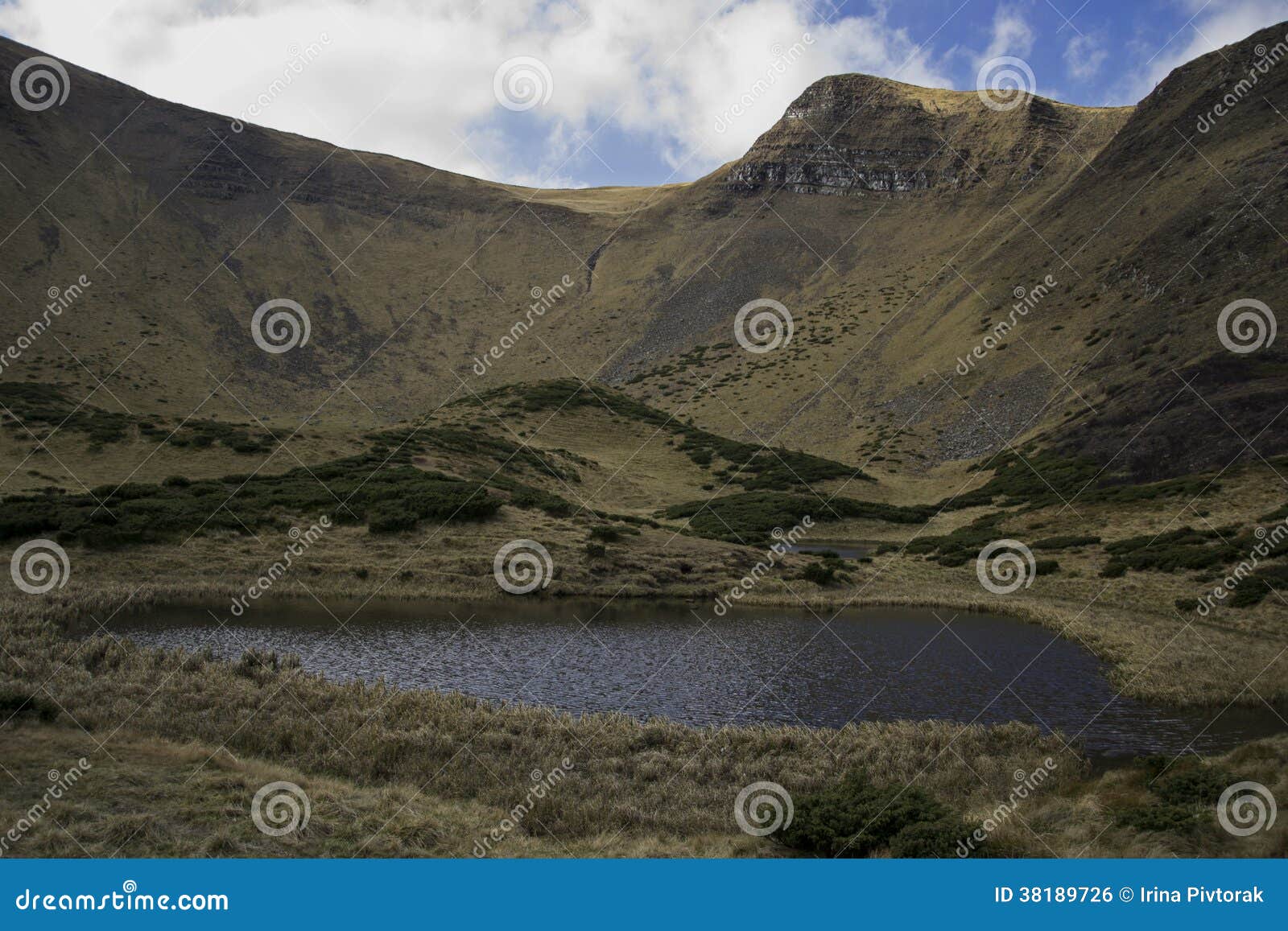 Oval lake at the foot stock photo. Image of iran, color - 38189726
