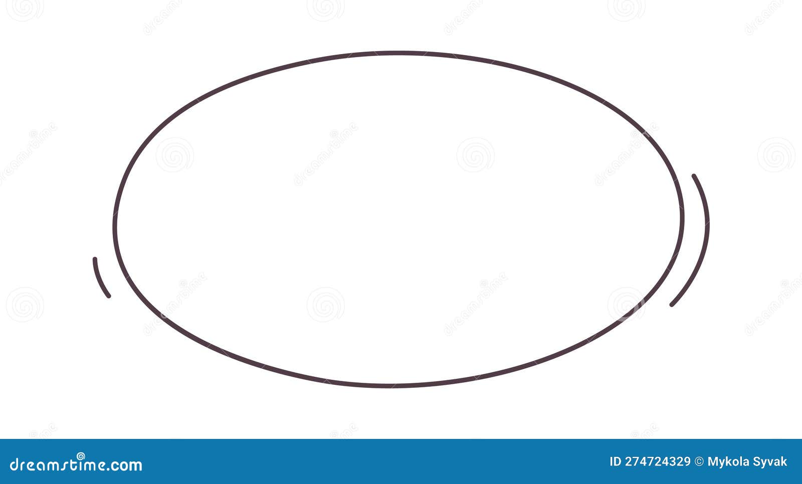 Oval Lined Element stock vector. Illustration of vector - 274724329